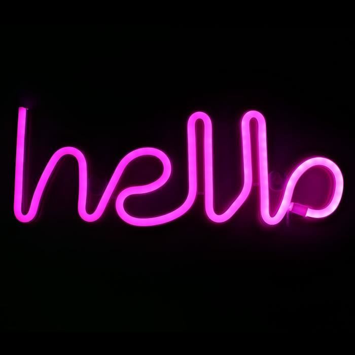 LED Letter Light, Unique Hello English Letter Shape LED Light Lampe ...
