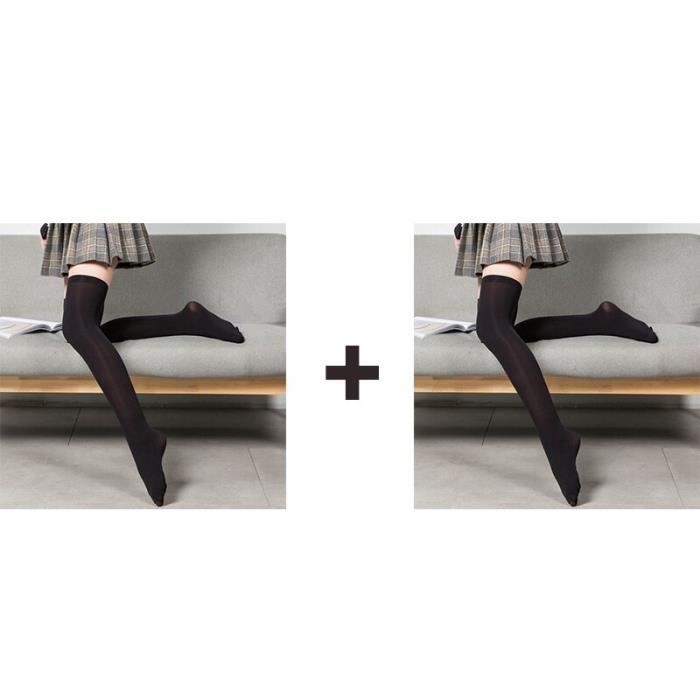 Bas,Chaussettes longues à rayures noires et blanches pour femmes, 1 ou ...