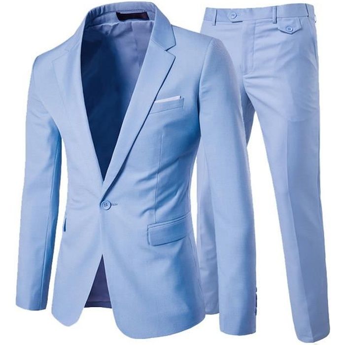 Costume Homme Slim Fit Deux Pièces Elégant Costume Formel D'affaires de ...