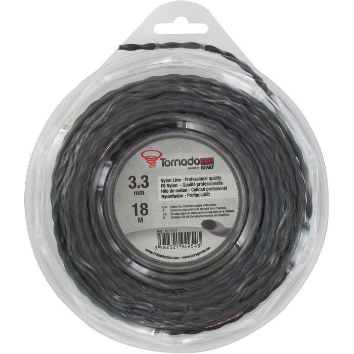 Coque fil nylon copolymère - OZAKI TORNADO - Longueur 18 m - Ø 3,30 mm ...