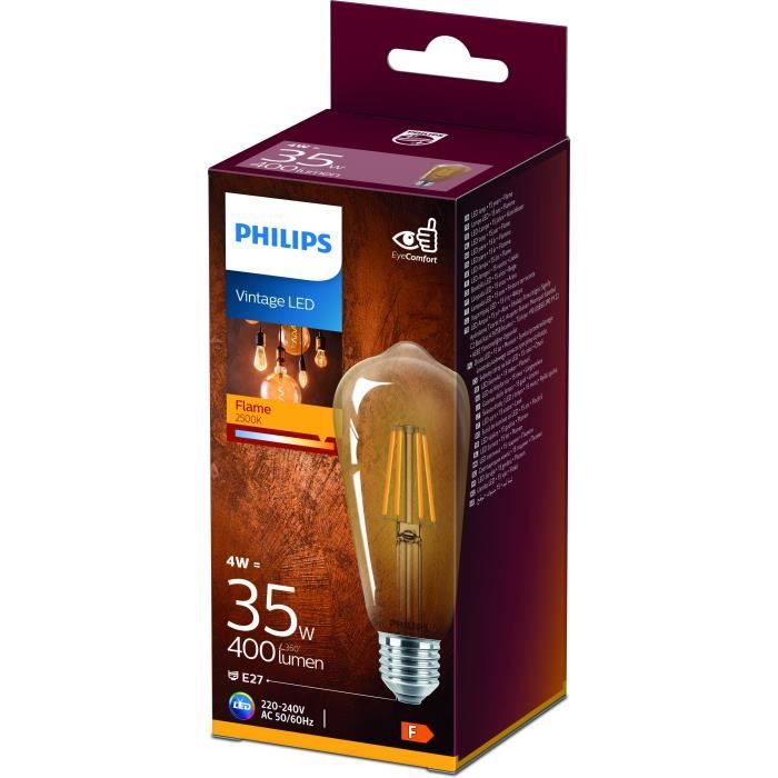 Ampoule LED PHILIPS - Classic Standard Edison Mini Vintage Filament 35W ...