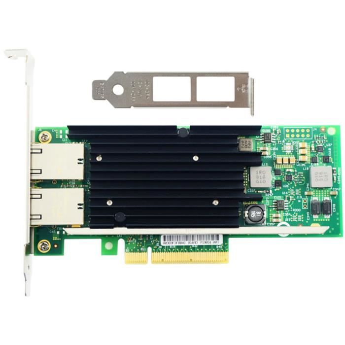 Carte RéSeau Haute Performance X540-T2 avec de Puces X540 10 Gbs, Carte ...