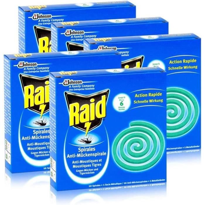 Raid anti moustiques spirale 10 spirales Tigre contre les moustiques et ...
