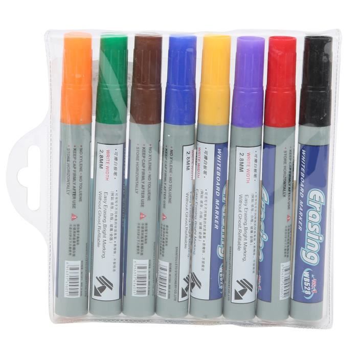 Tbest Stylo de tableau blanc 8pcs stylo tableau blanc multifonctionnel ...