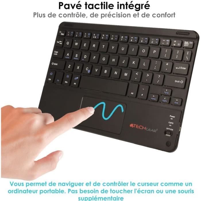 Pro Clavier Azerty Bluetooth Sans Fil Avec Pavé Tactile ...
