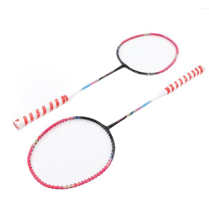 VGEBY raquette de badminton double 2 Pièces Raquette de Badminton Rose ...