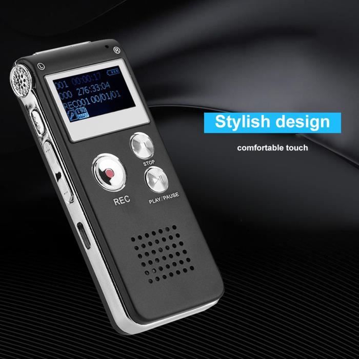 DUO Enregistreur vocal numérique de 8 Go, enregistreur d'appels téléphoniques Enregistreur à ...