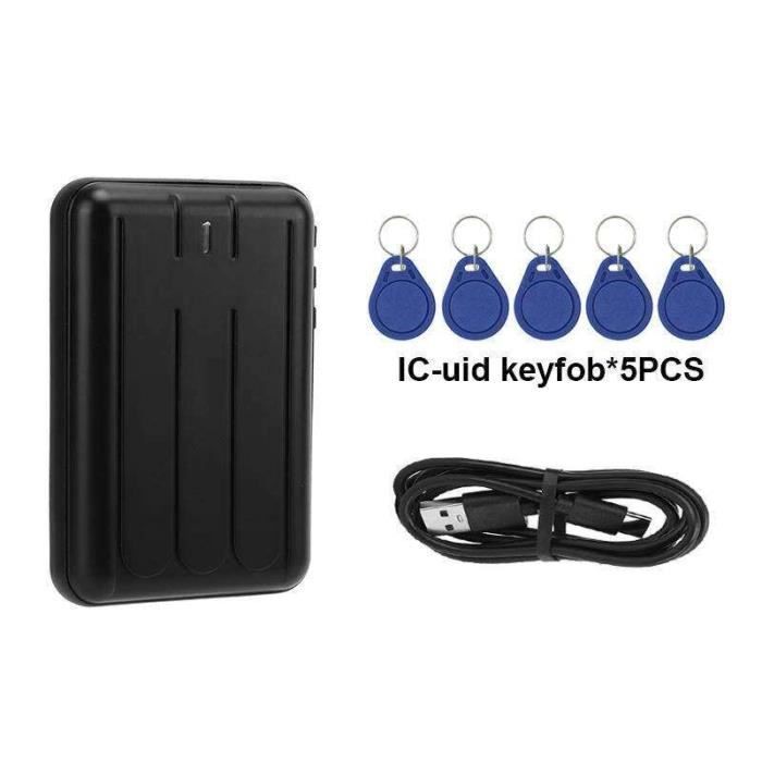 NS13349-Lecteur de carte noir RFID NFC IC 13.56MHZ. graveur de carte ID Cuid 125KHZ. duplicateur ...