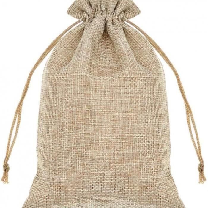 20 Sacs en Toile de Jute Mini Sacs Cadeaux légers avec Poches ...