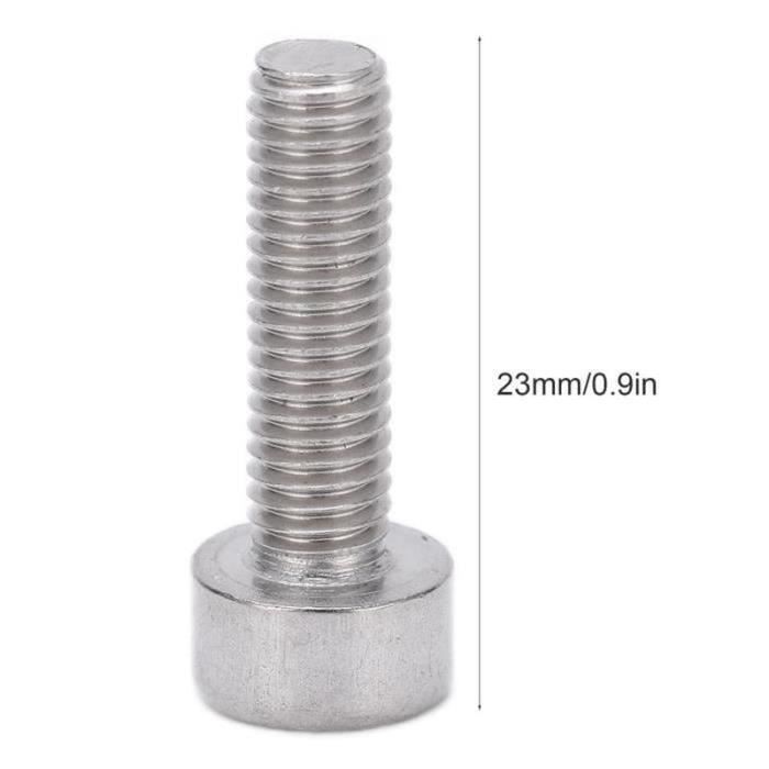 JIA vis à boulons en acier inoxydable pour vélo 6 pièces vis à tête ...