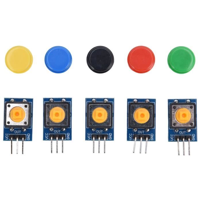 Zerone Carte De Commutation à Bouton Poussoir 5 Pièces Module De Bouton