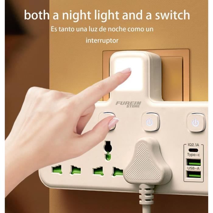 Multiprise Usb C Universelle Avec Interrupteur Indépendant, Prise ...