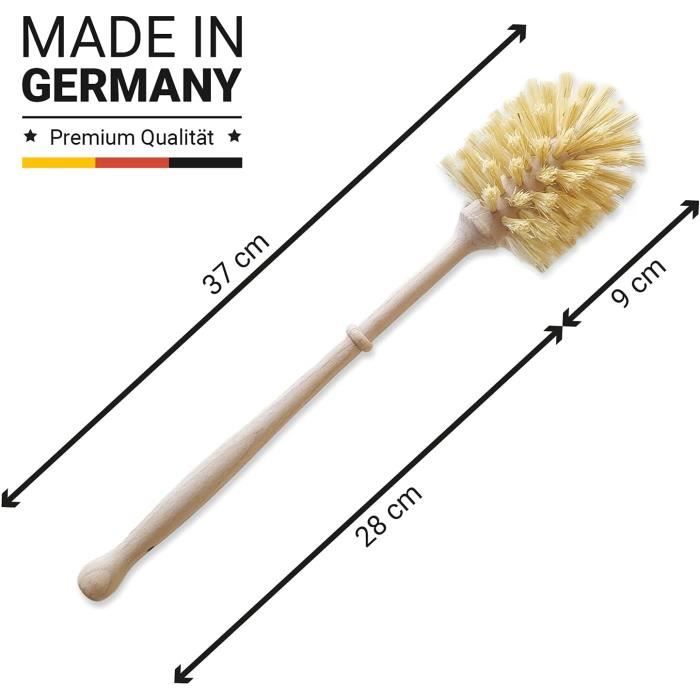 Lot De 2 Brosses Wc En Bois, Brosse Wc Avec Poils En Fibre, Brosse Wc – Fabriqué En Allemagne ...