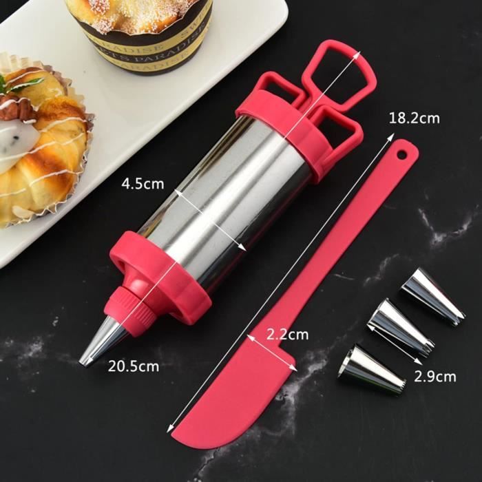 Seringue À Décorer Avec 4 Acier Inoxydable Embouts, Seringue De ...