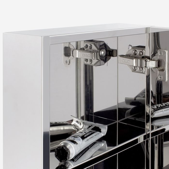 Armoire de toilette 2 portes VICTORY en inox brillant - Cdiscount Maison
