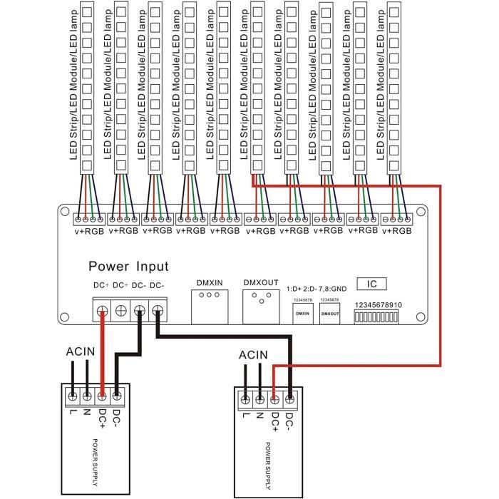 Décodeur constant DMX512, décodeur DMX 256 niveaux d'accessoires d ...