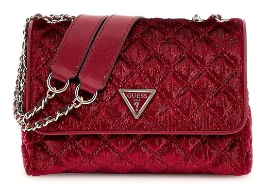 GUESS Sac à épaule bandoulière rouge foncé pour femme - Giully 2 ...