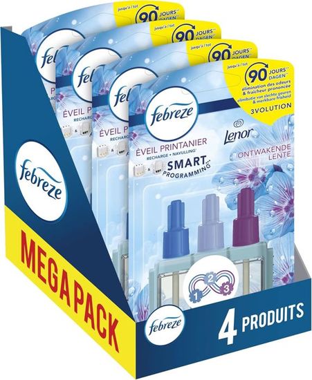 Febreze 3Volution Diffuseur Électrique de Parfum, 4 x 20ml, Eveil ...