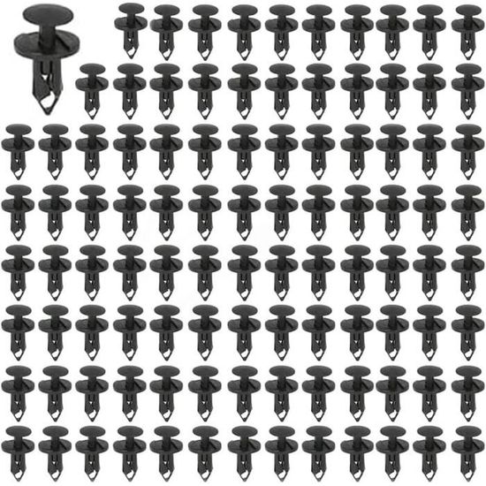 Fixation En Plastique, 100Pcs Voiture Clips, Clips De Fixation Rivet ...
