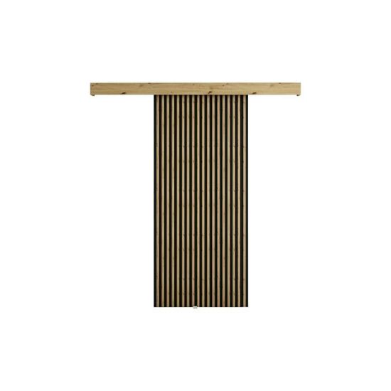 Ensemble Porte coulissante interieur avec rail ZEBRA - Noir + Artisan ...