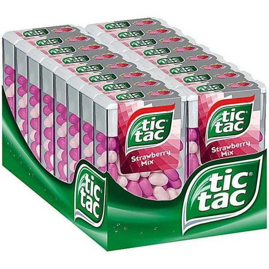 Ferrero Tic Tac Strawberry Mix Fraise 16 x 49g - Cdiscount Au quotidien