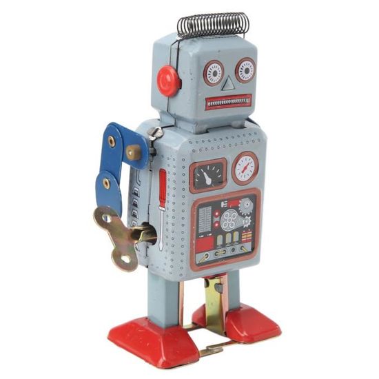 Vvikizy Jouet Robot Vintage à Ressort Mécanique en Étain, Cadeau Idéal ...