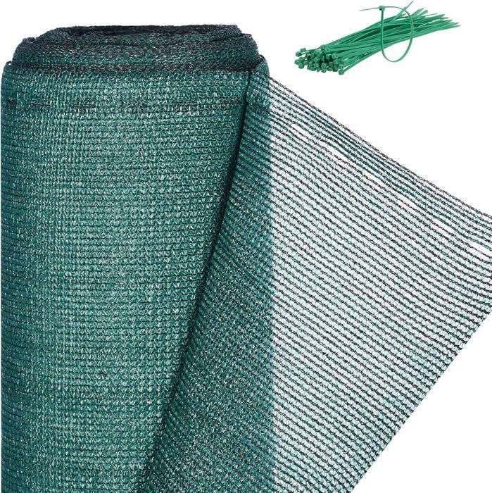 Vert Brise-vue, Paravent pour les clôtures et rambardes, Tissu HDPE, Anti-UV, 1 x 10 mètres ...