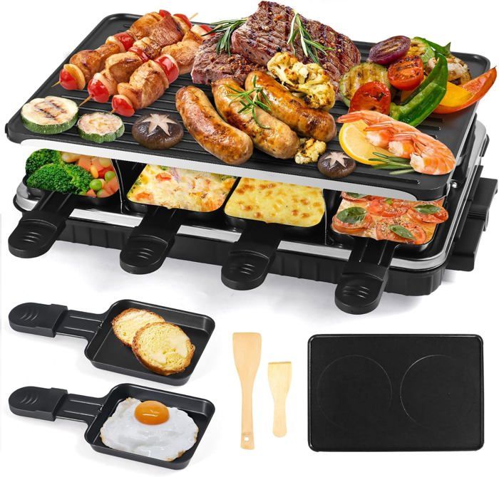 Appareil A Raclette- Machine A Raclette 8 Personnes Avec Revêtement ...