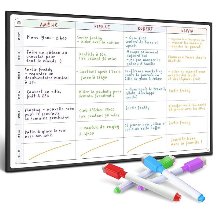 Smart Panda A3 Tableau Planificateur - Grand Calendrier Magnétique ...