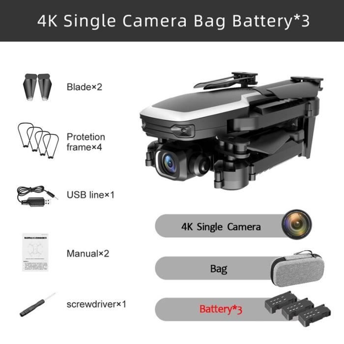 Caméra 4K 3B-Mini importateur avec caméra pour touristes, 2.4G, 4K HD ...