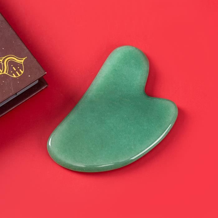 Vert-1-Jade naturel Gua Sha grattoir planche Massage Quartz Rose Jade ...