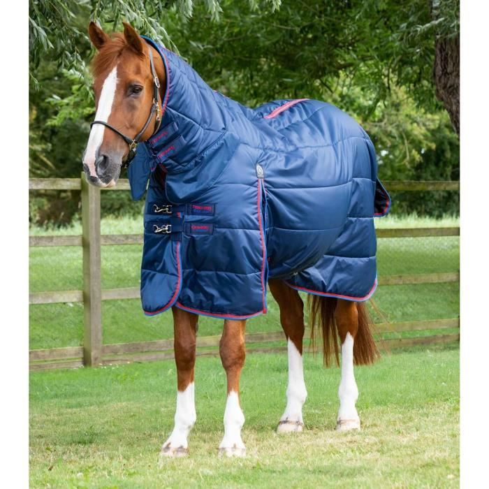 Couverture d'écurie pour cheval avec couvre-cou Premier Equine 200 g - navy - 183 cm - Cdiscount ...