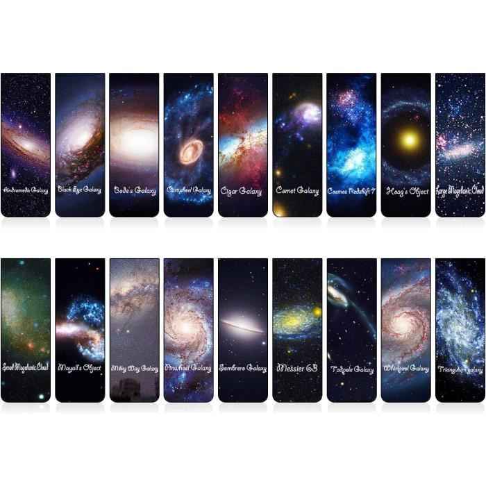 18 Pièces Signets De La Galaxie Marque Page Magnetique Gadget Bureau Marque Page Livre Trombones ...