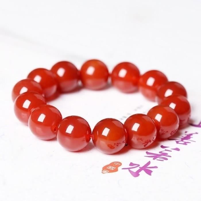 Bracelets En Pierre D'onyx Rouge Naturel De Mode Et Bracelet Femmes ...