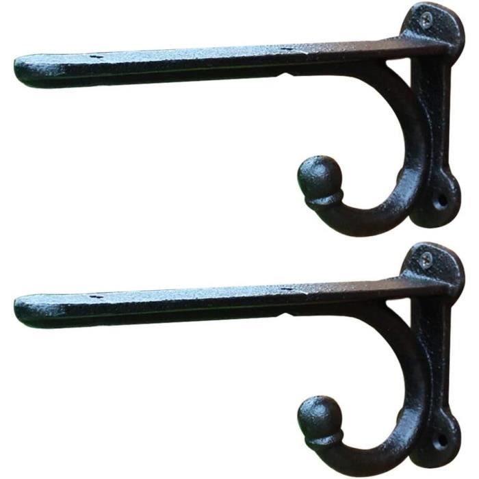 OWUV Support équerre étagère Murale avec Crochet, 2 pièces, Vintage ...