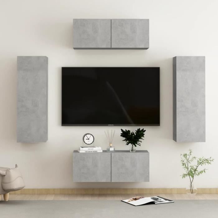 736|Design 2022® Meuble Télévision Scandinave décor - NEW Ensemble de ...