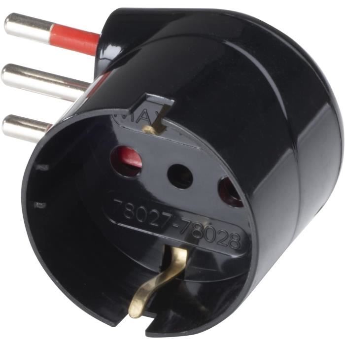 Presa Schuko 10A 2Pe Noir Rs78028[b813] - Cdiscount Informatique