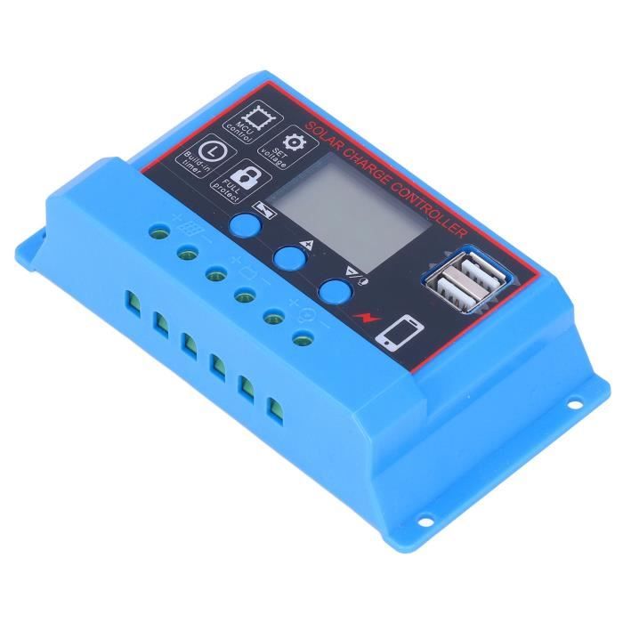 Duokon contrôleur solaire PWM Régulateur de charge de panneau solaire Affichage LCD Régulateur ...