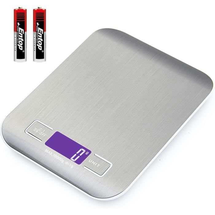 Balance Alimentaire,10Kg-22Lb Balance Digital Cuisine Avec Écran Lcd Et ...
