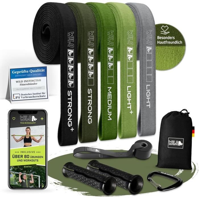 Set De Bandes De Fitness En Tissu | Kit Bande Élastique Musculation ...