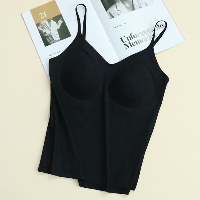 BirdTree Lining-Haut caraco uni pour femme,véritable,slim,sans couture ...