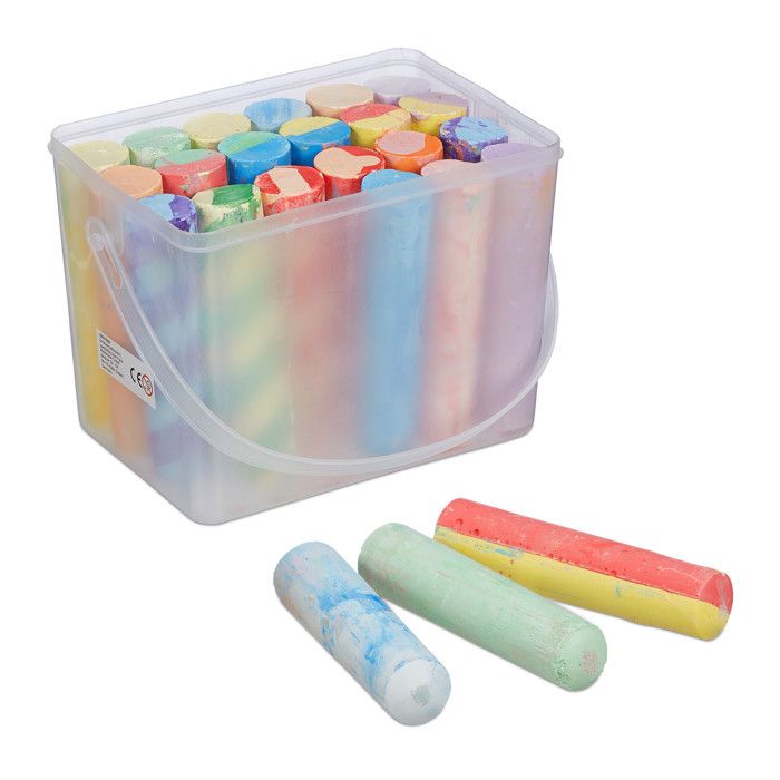 Craie de trottoir en lot de 24 - 10037954-0 - Cdiscount Beaux-Arts et ...