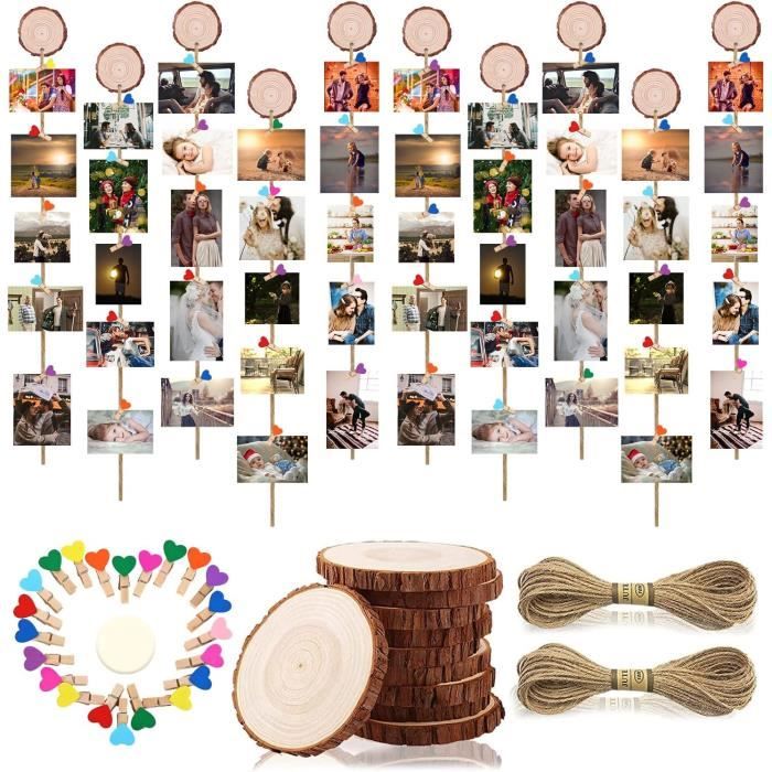 Cadre Photo Mural Pêle Mêle Photos Avec Porte Photos Pinces Cadre Photo ...