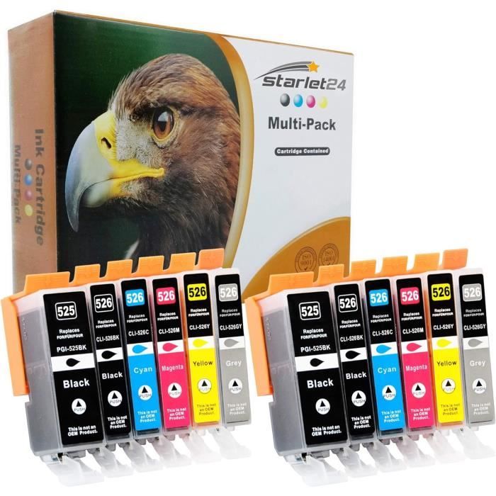 12X D&C Cartouches D'Encre Compatibles Canon Pixma Mg-5100 5120 5140 ...