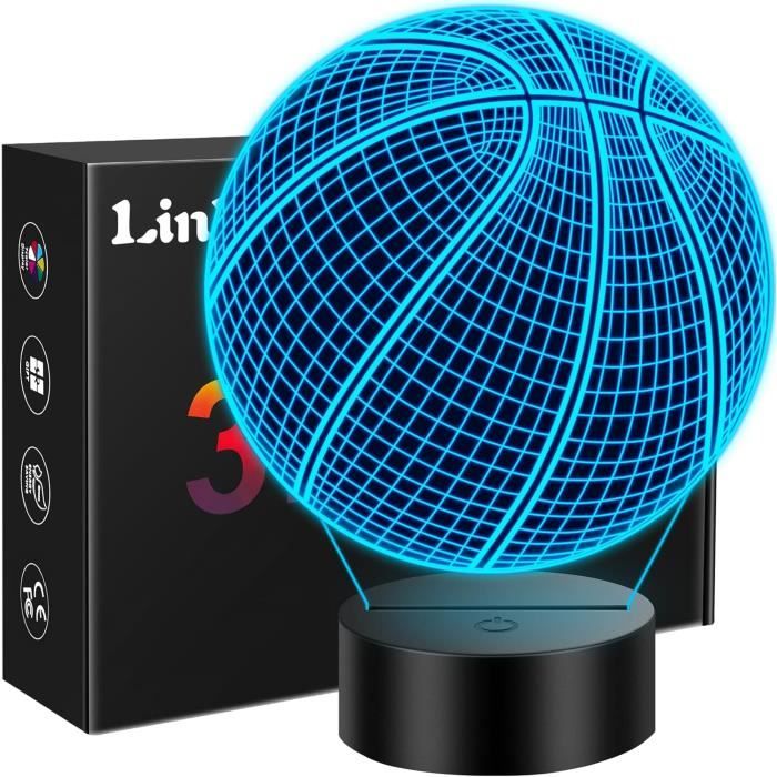 Cadeau Basketball Garcon Enfants FilleVeilleuse Enfant 3D Basketball ...