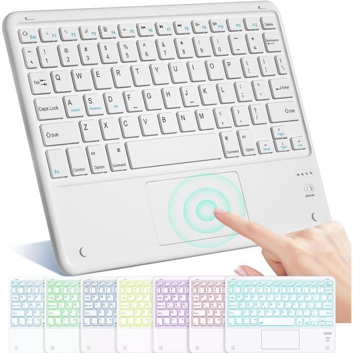 Schiuma Clavier Bluetooth Avec Pavé Tactile, Mini Clavier Sans Fil Pour ...
