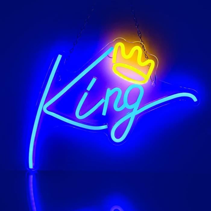 SIGNONME King Neon Sign LED Couronne Enseignes Au Néoleue Enseigne ...