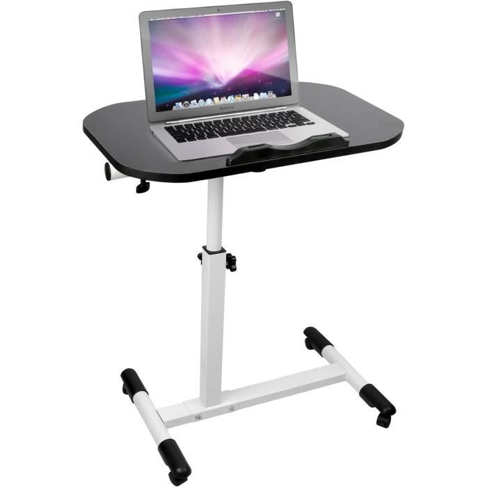 Petit Bureau Avec Roulettes,Mobile Bureau Informatique Réglable En ...