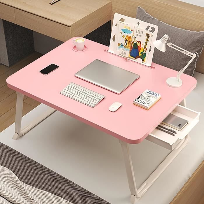 Table De Lit Avec Pieds Pliants Avec Étagère, Table De Lit Portable ...
