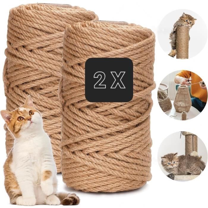 Corde En Sisal Naturel Pour Arbre À Chat - 50 M - 6 Mm - Corde À ...